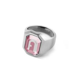 Furla Jewellery Ring 'Octagonal' Damen Gr&ouml;&szlig;e 56 pink / silber