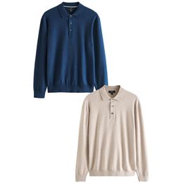 next Shirt Herren Gr&ouml;&szlig;e L beige / navy