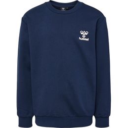 Hummel Sweatshirt Jungen Gr&ouml;&szlig;e 128 dunkelblau / wei&szlig;