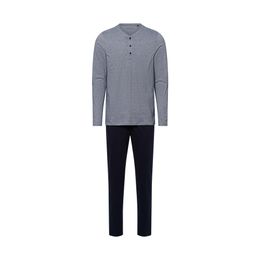 Schiesser Pyjama 'Essentials' Herren Gr&ouml;&szlig;e L/XL nachtblau / taubenblau