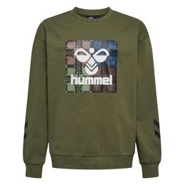 Hummel Sweatshirt Jungen Gr&ouml;&szlig;e 122 blau / oliv / schwarz / wei&szlig;