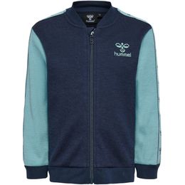 Hummel Sweatjacke 'Wulbato' Jungen Gr&ouml;&szlig;e 98 marine / hellblau