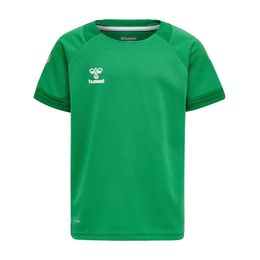 Hummel Funktionsshirt 'Lead' Jungen Gr&ouml;&szlig;e 164 grau / grasgr&uuml;n / wei&szlig;