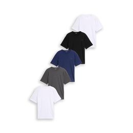Tom Tailor T-Shirt Herren Gr&ouml;&szlig;e S enzian / dunkelgrau / schwarz / wei&szlig;