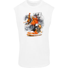 Mister Tee Shirt 'Ballin' Herren Gr&ouml;&szlig;e L grau / orange / schwarz / wei&szlig;