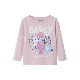 Two Soon Shirt 'Bluey' M&auml;dchen Gr&ouml;&szlig;e 122/128 hellblau / pink / ros&eacute; / wei&szlig;