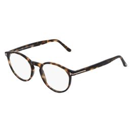 Tom Ford FT5524 Brille Unisex | Fassung: Vollrand, Panto, Havanna
