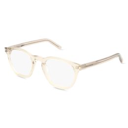 SAINT LAURENT SL 28 Brille Unisex | Fassung: Vollrand, Rund, Beige Transparent