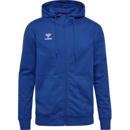 Hummel Sweatjacke Herren Gr&ouml;&szlig;e XXL kobaltblau / wei&szlig;