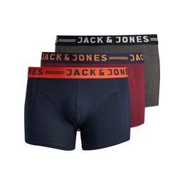 Jack & Jones Plus Jack & Jones Plus Boxershorts Herren Gr&ouml;&szlig;e 7XL navy / graumeliert / dunkelorange / burgunder