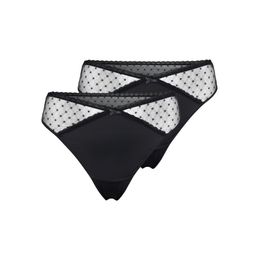 Devoted By Zizzi String Damen Gr&ouml;&szlig;e 9XL schwarz