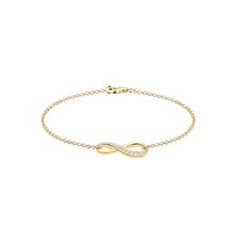 Elli Armband 'Infinity' Damen Gr&ouml;&szlig;e 19 gold / transparent