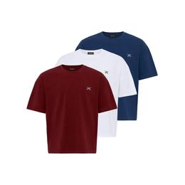 Cool Hill Shirt Herren Gr&ouml;&szlig;e S dunkelblau / bordeaux / wei&szlig;