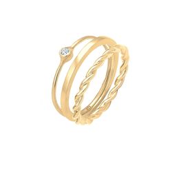 Elli Ring Set Damen Gr&ouml;&szlig;e 58 gold
