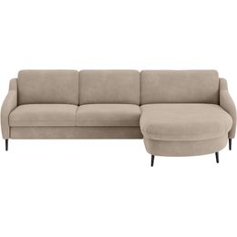 Sit & More Ecksofa SIT & MORE "Soul L-Form", beige, B:296cm H:90cm T:189cm, 100% Polyester, Sofas, Ecksofa, wahlweise mit Bettfunktion