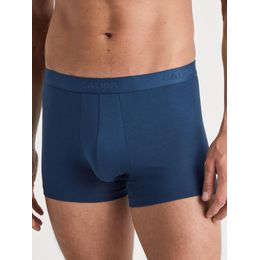 Boxershorts Calida "Evolution", Damen, Gr. XXL (58/60), blau (pottery blau), Single Jersey, Obermaterial: 94% Baumwolle, 6% Elasthan, unifarben, normal, Unterhosen, Softbund, elastisch, ohne Eingriff