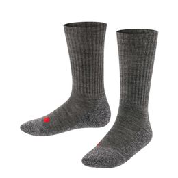Falke Sportsocken Jungen Gr&ouml;&szlig;e 23/26 dunkelgrau / rot