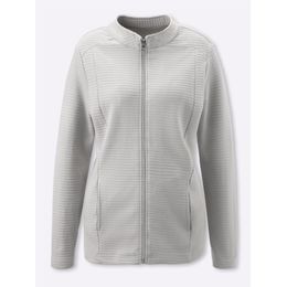 Shirtjacke Classic Basics "Shirtjacke", Damen, Gr. 38, grau (hellgrau), 100% Baumwolle, unifarben, Shirts Shirtjacke