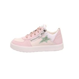 Superfit Leder-Sneakers "Stella" in Rosa/ Beige/ Wei&szlig; - 47% | Gr&ouml;&szlig;e 27 | Kindersneakers