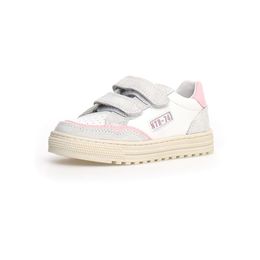 Naturino Leder-Sneakers "Ariton" in Wei&szlig;/ Grau - 46% | Gr&ouml;&szlig;e 35 | Babysneakers