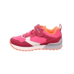 Superfit Leder-Sneakers "Dash" in Pink/ Wei&szlig;/ Rot - 39% | Gr&ouml;&szlig;e 27 | Kindersneakers