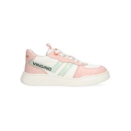 Vingino Leder-Sneakers in Wei&szlig;/ Pink - 59% | Gr&ouml;&szlig;e 29 | Kindersneakers