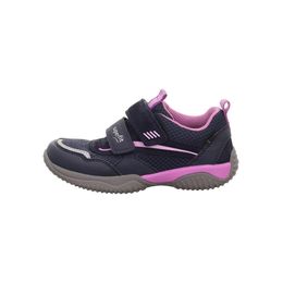 Superfit Leder-Sneakers "Storm" in Dunkelblau/ Lila - 43% | Gr&ouml;&szlig;e 30 | Kindersneakers