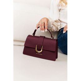 Lia Biassoni Leder-Henkeltasche "Archiano" in Bordeaux - (B)25 x (H)16 x (T)8 cm - 78% | Damen-taschen