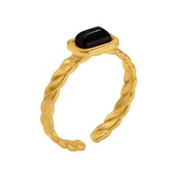 Heideman Ring 'Norba' Damen Gr&ouml;&szlig;e 50/60 gold / schwarz