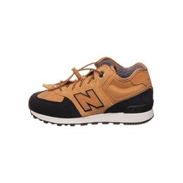 New Balance Leder-Sneakers "574" in Hellbraun/ Schwarz - 52% | Gr&ouml;&szlig;e 18 | Babysneakers