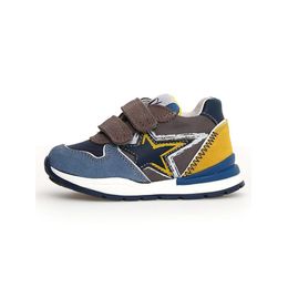 Naturino Leder-Sneakers "Roy" in Blau/ Gelb/ Hellbraun - 55% | Gr&ouml;&szlig;e 27 | Babysneakers