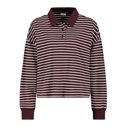 Eight2Nine Poloshirt in Bordeaux/ Wei&szlig; - 65% | Gr&ouml;&szlig;e XS | Damen-tops