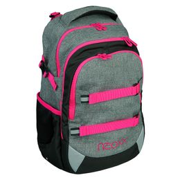 neoxx Rucksack "Active" in Grau/ Pink - (L)24 x (B)31 x (H)45,5 cm - 51% | Kinder-rucksaecke-taschen