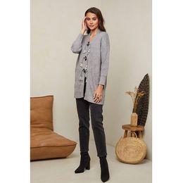 Soft Cashmere Cardigan in Grau - 74% | Gr&ouml;&szlig;e 34/36 | Damen-pullover-cardigans