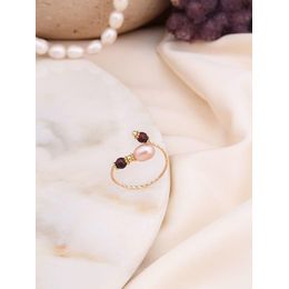 Pierres de Jade Vergold. Ring mit Perle und Edelsteinen - 69% | Schmuck