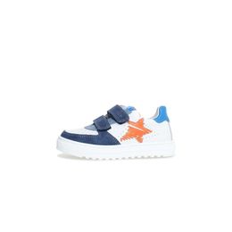 Naturino Leder-Sneakers "Hess 2" in Wei&szlig;/ Dunkelblau/ Orange - 53% | Gr&ouml;&szlig;e 30 | Kindersneakers