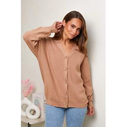 Soft Cashmere Cardigan in Camel - 73% | Gr&ouml;&szlig;e 38/40 | Damen-pullover-cardigans