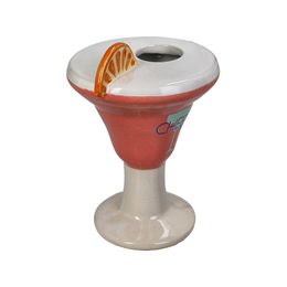 Kersten Vase ''Cocktail'' in Wei&szlig;/ Orange - (B)11,5 x (H)16 x (T)11 cm - 30% | Kerzen-vasen