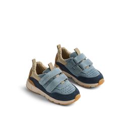 Wheat Leder-Sneakers "Alin" in Hellblau/ Dunkelblau/ Beige - 55% | Gr&ouml;&szlig;e 31 | Kindersneakers