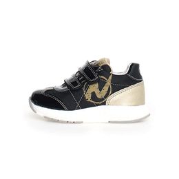 Naturino Leder-Sneakers "Jesko 2" in Gold/ Schwarz - 58% | Gr&ouml;&szlig;e 21 | Babysneakers