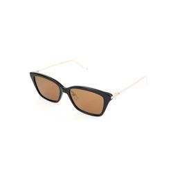 Adidas Damen-Sonnenbrille in Schwarz-Gold/ Braun - 80% | Gr&ouml;&szlig;e 53 | Damen-brillen
