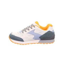 Superfit Leder-Sneakers "Dash" in Wei&szlig;/ Orange/ Dunkelblau - 42% | Gr&ouml;&szlig;e 33 | Kindersneakers