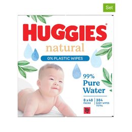 HUGGIES 8er-Set: Feuchtt&uuml;cher "Natural" - 8x 48er-Pack - 12% | Baby-pflege-produkte