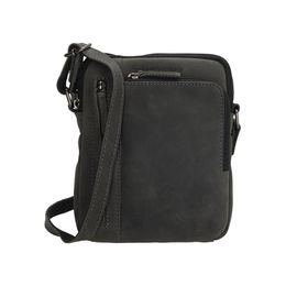 HIDE & STITCHES Leder-Umh&auml;ngetasche in Schwarz - (B)18 x (H)21 x (T)6 cm - 56% | Damen-taschen