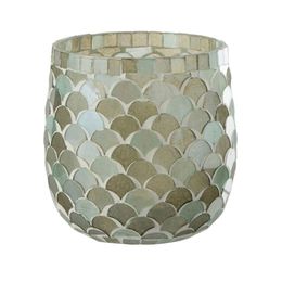 J Line Windlicht "Mosaik" in Hellblau - (H)12,5 x &Oslash; 12 cm - 17% | Kerzen-vasen