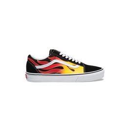Vans Leder-Sneakers "Old Skool" in Schwarz/ Rot/ Gelb - 61% | Gr&ouml;&szlig;e 34,5 | Kindersneakers