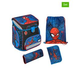 Scooli 5tlg. Schulranzen-Set "EasyFit Spider-Man" in Blau - 18 l - 48% | Buero-schulbedarf