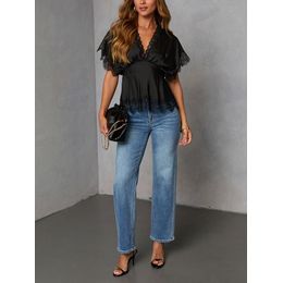 LA Angels Bluse in Schwarz - 65% | Gr&ouml;&szlig;e L | Damen-blusen