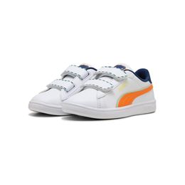 Puma Sneakers "Puma Smash 3.0 Playdate" in Wei&szlig;/ Orange/ Dunkelblau - 49% | Gr&ouml;&szlig;e 32,5 | Kindersneakers