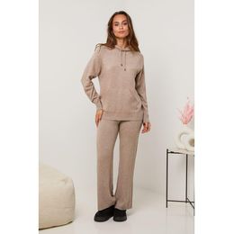 Soft Cashmere 2tlg. Outfit in Beige - 72% | Gr&ouml;&szlig;e 34/36 | Damen-pullover-cardigans